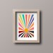 Retro Sun Print, Bohemian Abstract Poster, Living Room Wall Hanging ...