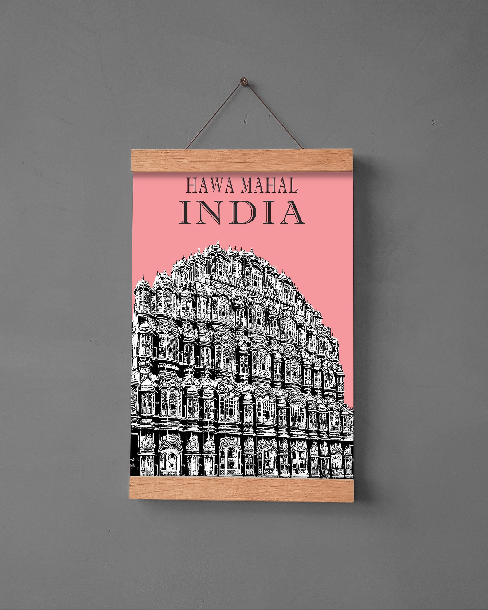 Buy Travel Poster, Hawa Mahal Print, Jaipur Poster, India Poster, India ...