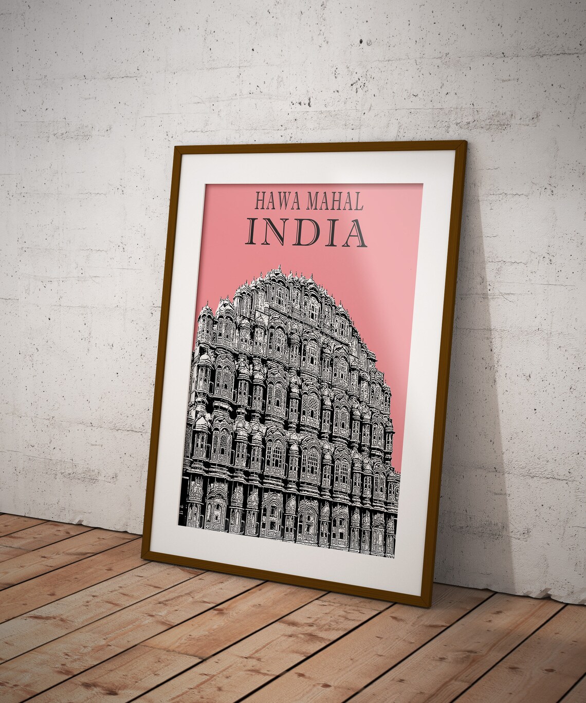 Buy Travel Poster, Hawa Mahal Print, Jaipur Poster, India Poster, India ...