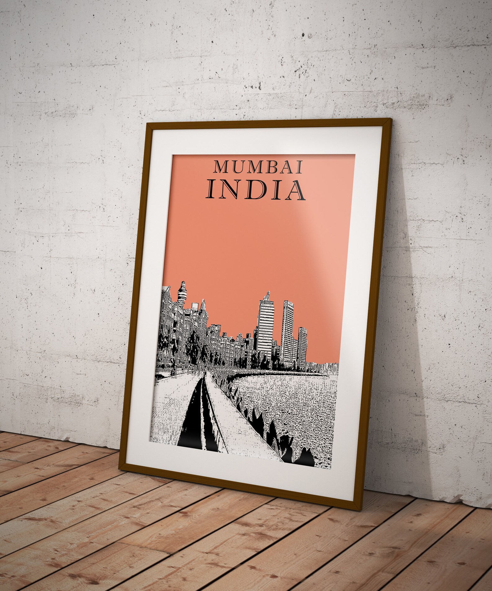 Travel Poster, Marine Drive Mumbai, India Poster, India Prints, Travel ...