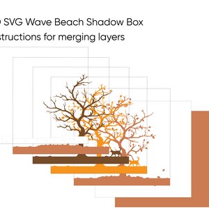 Autumn Tree Falling Leaves and Cat Shadow Box , 3D FALL TREE 3D, Shadow ...