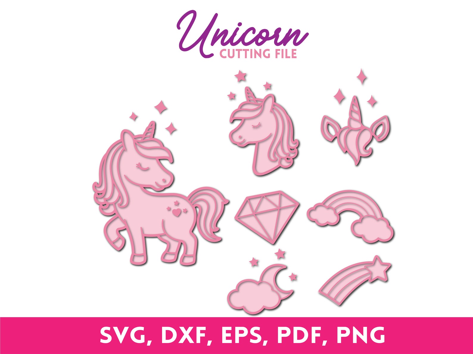 Unicorn SVG, Birthday Girl Cut File for Cricut, Silhouette (digital ...