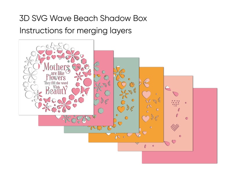 3D Mothers Svg, Mother's Day Shadowbox Svg, Cricut Shadow Box SVG, Gift ...