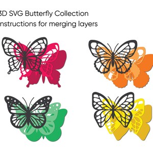 Butterfly SVG Bundle, 3D Butterfly Svg, Butterfly SVG Layered ...