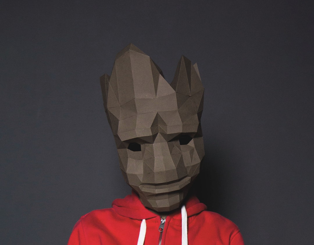 Groot Mask Digital Template, Groot Mask PDF Paper Craft, Groot Mask ...