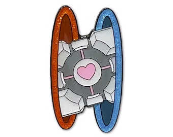 Floral Companion Cube 1.25 Inch Enamel Lapel Pin - Etsy