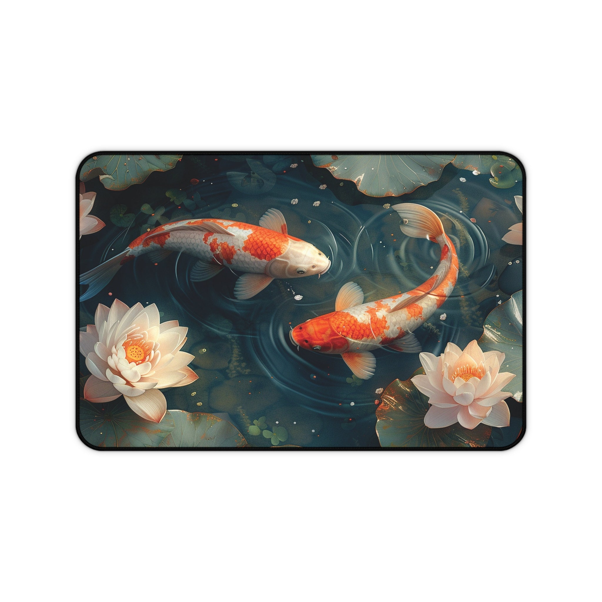 Japanese Desk Mat, Koi Fish, Fish Mouse Pad, Gaming Desk Mat - Etsy