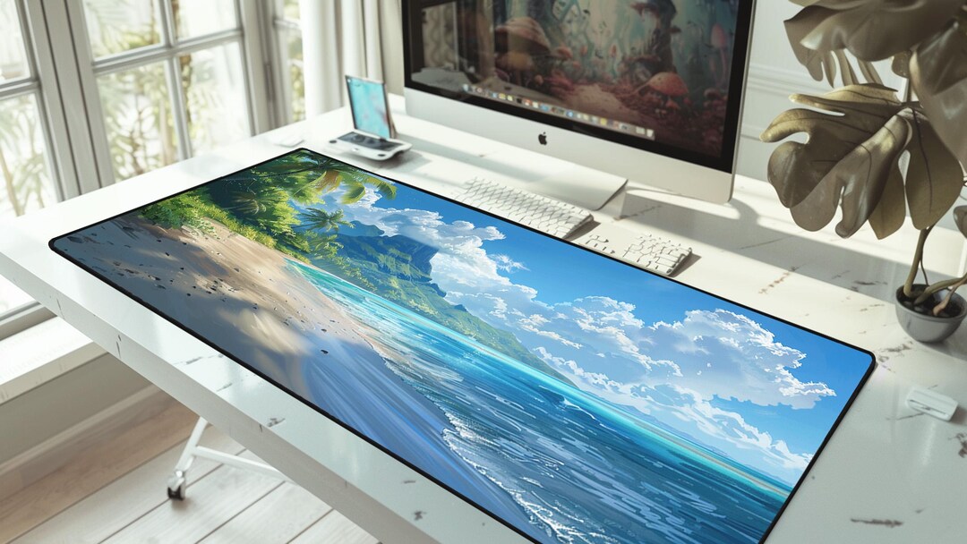 Ocean Beach Desk Mat: Coastal Nature Mouse Pad - Etsy