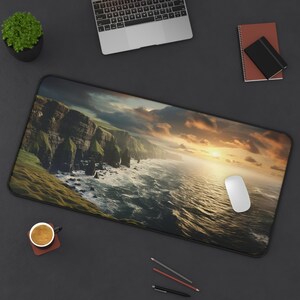 Cliffs of Moher, XL Mouse Pad, Irish Gift, Scenic Desk Mat, Cute Desk ...