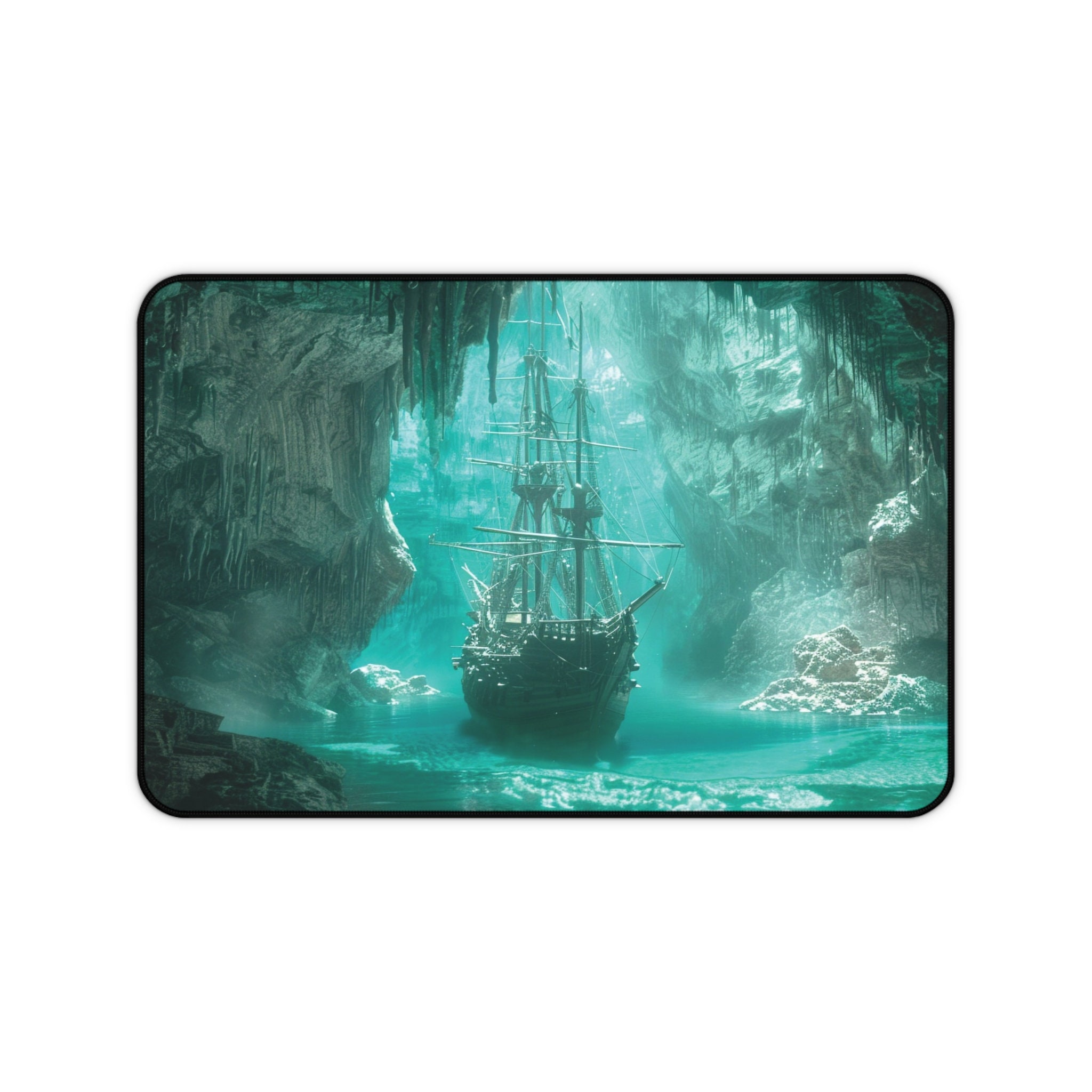 Pirate Ship Mouse Pad, Nautical Decor, Gaming Desk Mat, XL - Etsy
