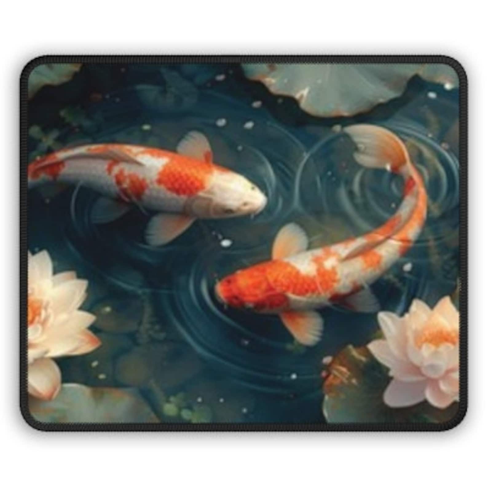 Japanese Desk Mat, Koi Fish, Fish Mouse Pad, Gaming Desk Mat - Etsy