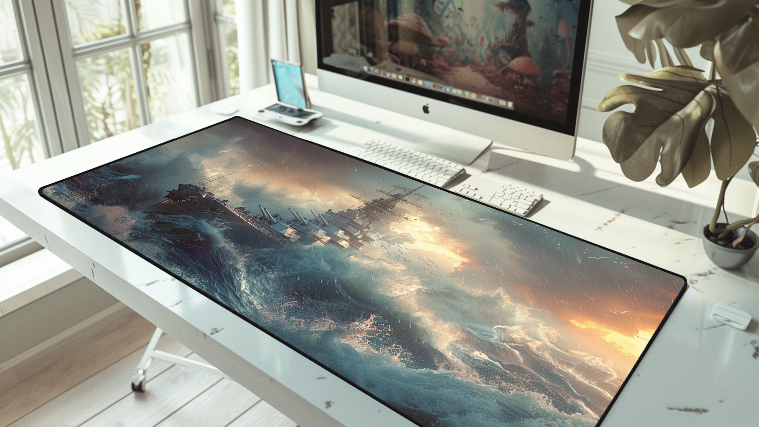 US Navy Battleship Mouse Pad: Veteran Gamer Desk Mat - Etsy