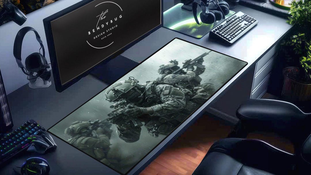 Action Packed Gaming XL Mouse Pad: Shooter Game Desk Mat - Etsy