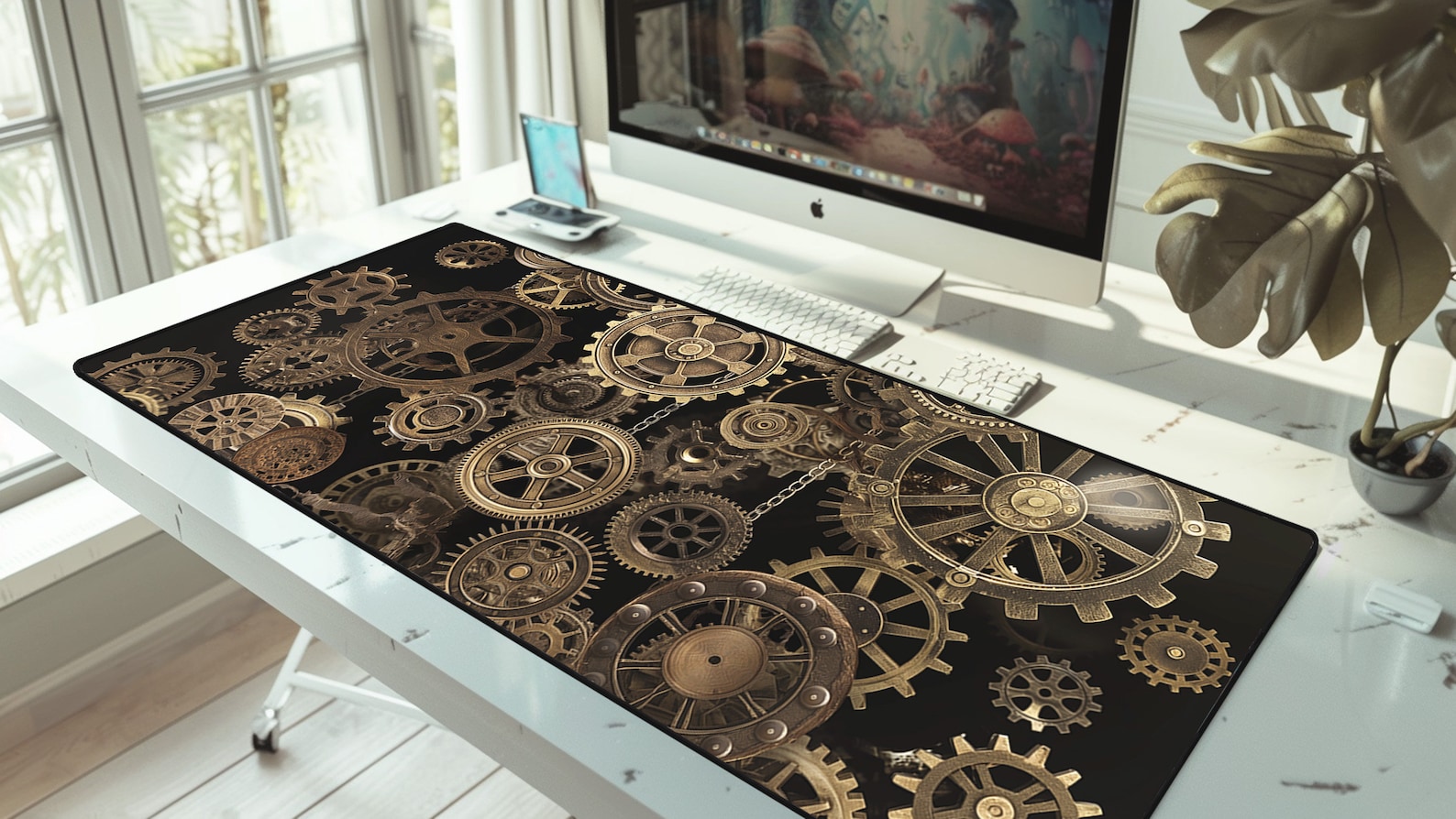 Steampunk Desk Mat: Victorian Gears, Cogs Mouse Pad - Etsy