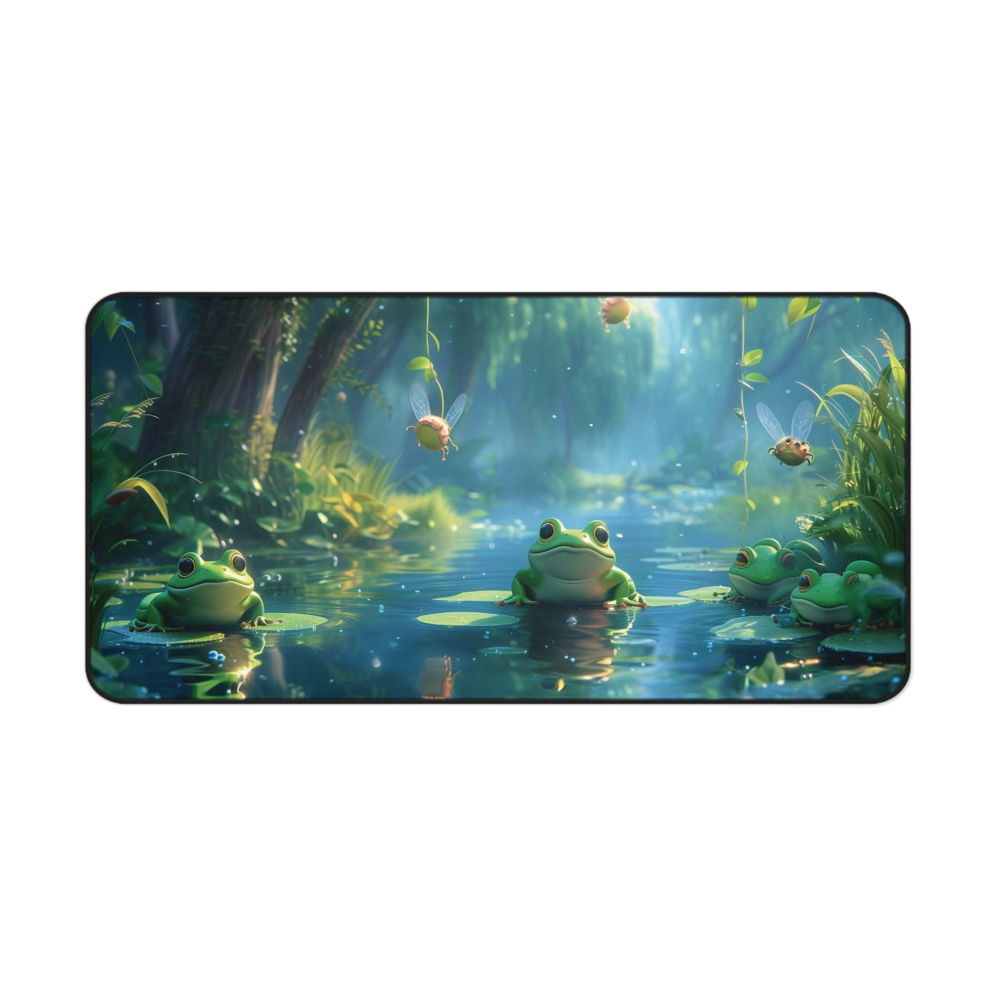 Fun Kawaii Frog Mouse Pad, Large Desk Mat, Cute Mouse Pad - Etsy