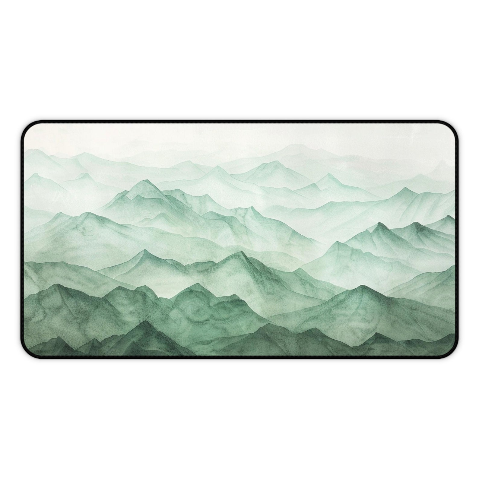 Green Landscape Desk Mat: Minimalist Office Decor, Gaming Mouse Pad - Etsy