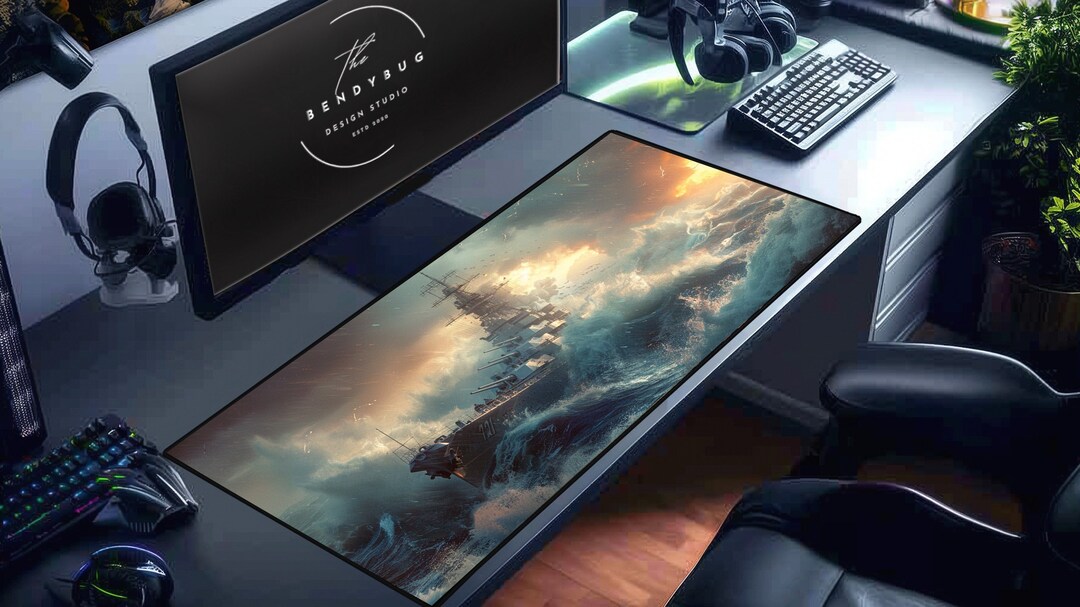 US Navy Battleship Mouse Pad: Veteran Gamer Desk Mat - Etsy