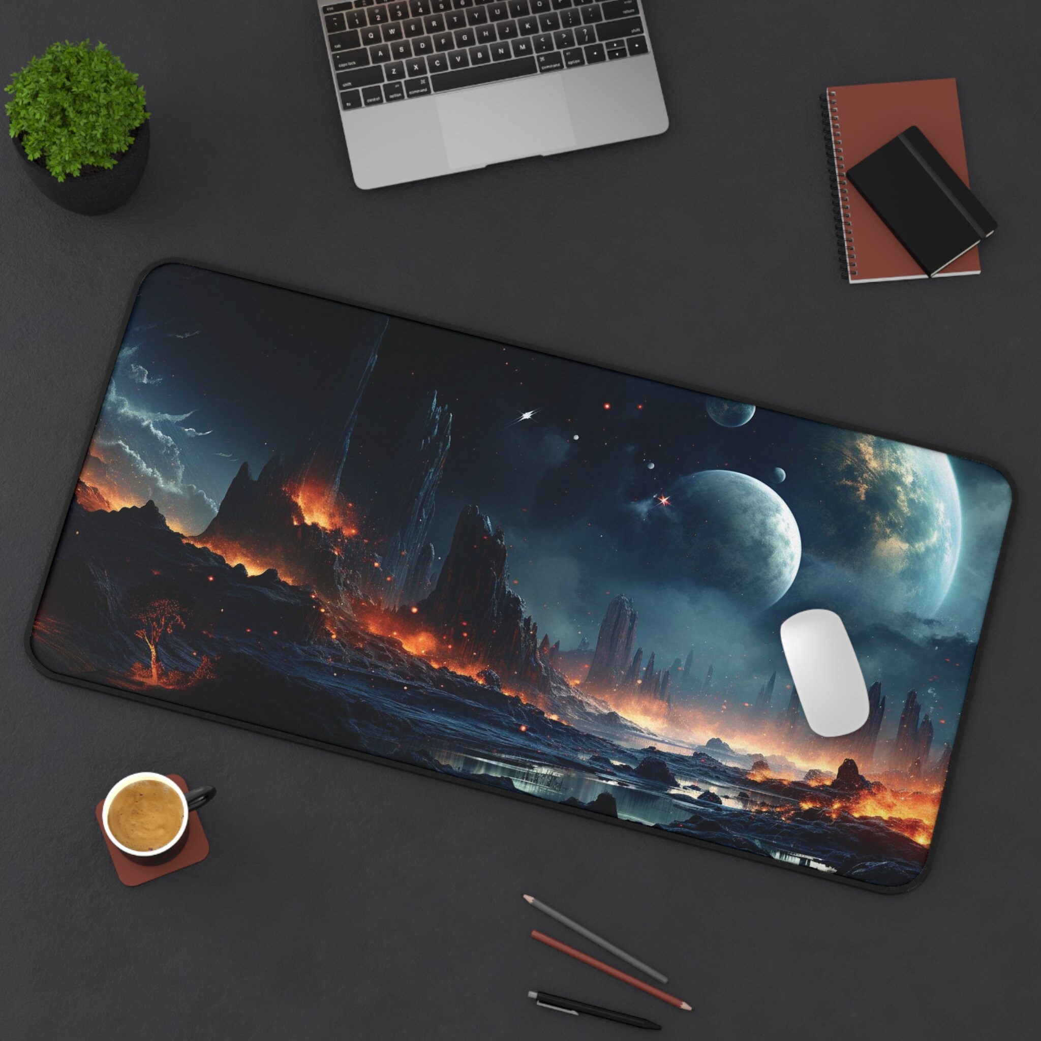 Magical Galaxy Decor, Gaming Mouse Pad, Space Decor, XL Gaming Desk Mat ...