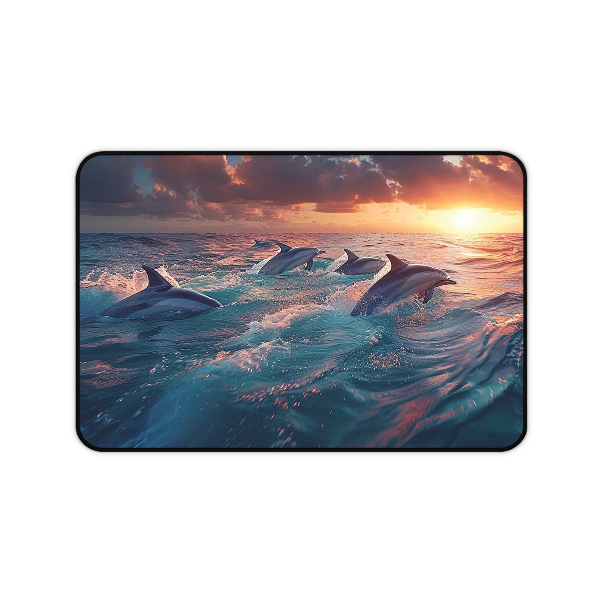 Colorful Dolphin, Desk Mat, Cute Mouse Pad, Ocean Decor, Animal Mouse ...