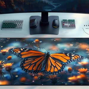 Monarch Butterfly Mouse Pad, Cute Desk Mat, Butterfly Decor, Purple ...