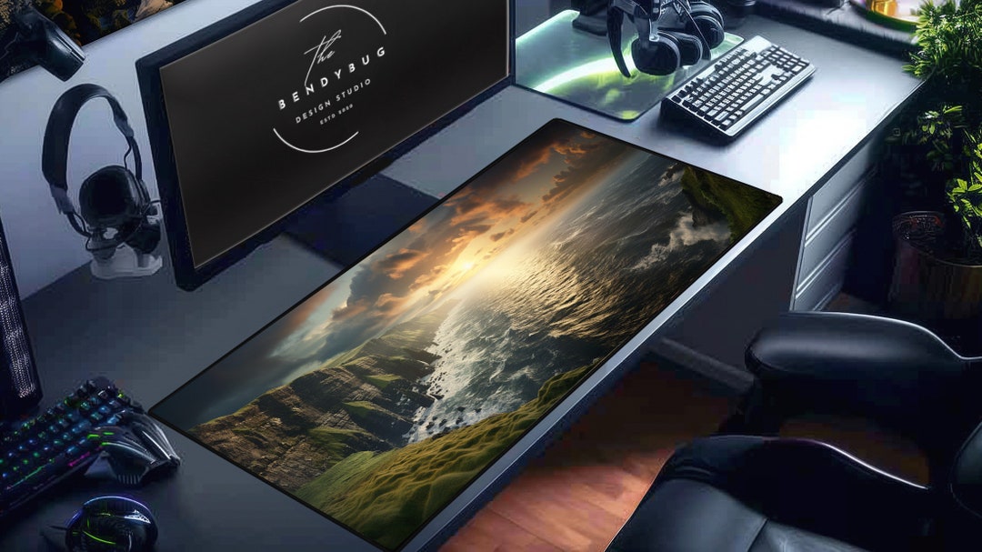 Cliffs of Moher, XL Mouse Pad, Irish Gift, Scenic Desk Mat, Cute Desk ...