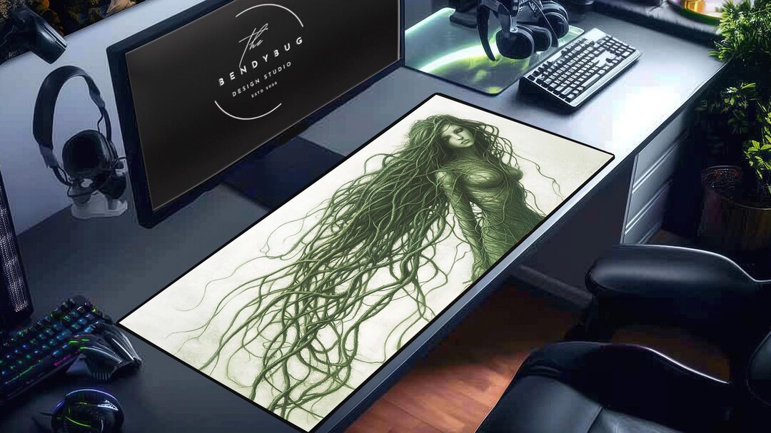 Gaming Desk Mat, Fantasy Gaming Pad, Dark Gaming Mat, Macabre Mouse Pad ...