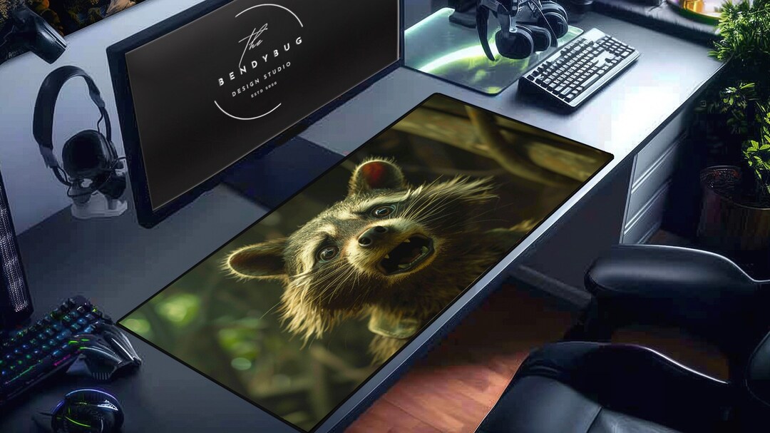 Raccoon Mouse Pad, Funny Desk Mat, Cute Mouse Pad, Cubicle Decor - Etsy