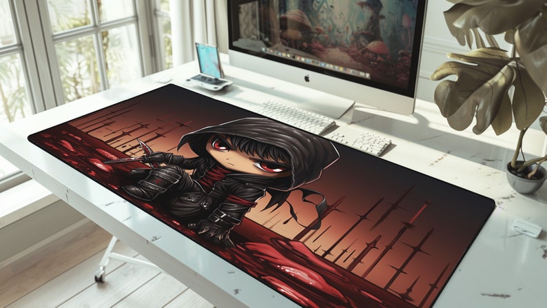 Anime Ninja Gaming Desk Mat: Kawaii Fantasy Decor, XL Mouse Pad - Etsy
