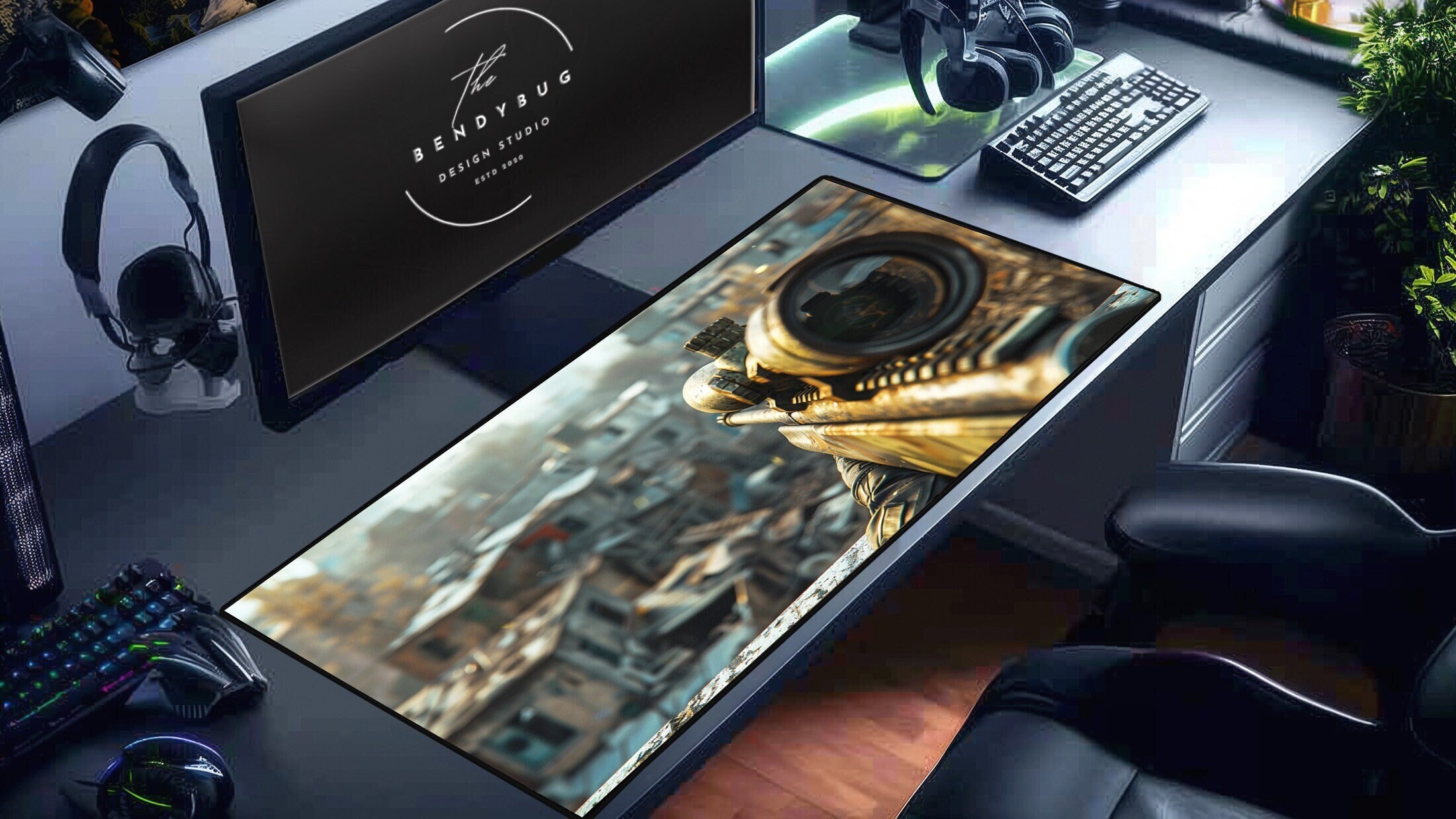 Sniper Gaming Desk Mat, XL Mouse Pad, Call of Duty Style Mouse Pad ...