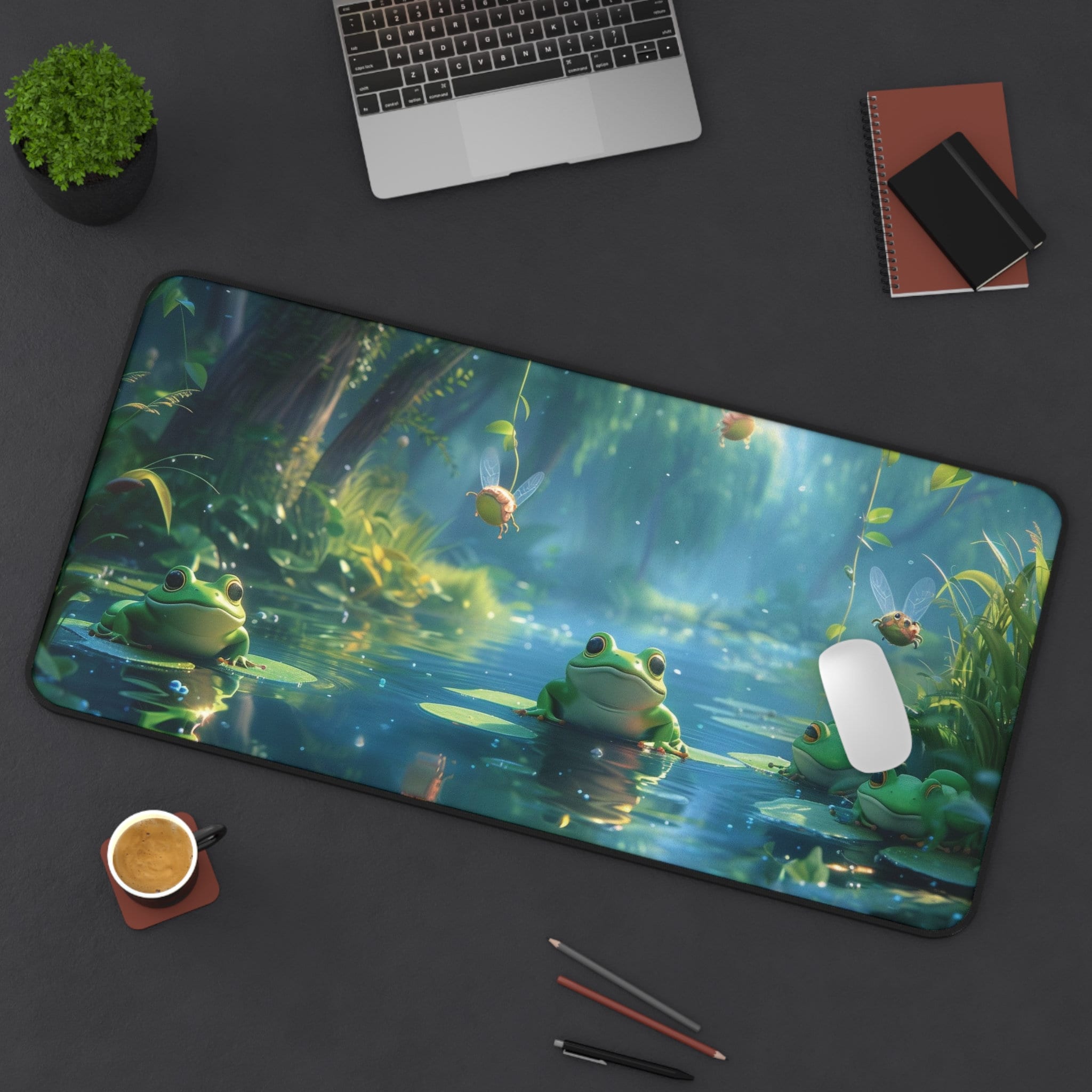 Fun Kawaii Frog Mouse Pad, Large Desk Mat, Cute Mouse Pad - Etsy