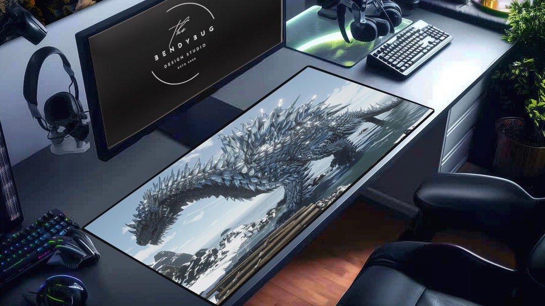 Original Dragon Desk Mat, Dungeons and Dragons, Fantasy Decor, XL Mouse ...