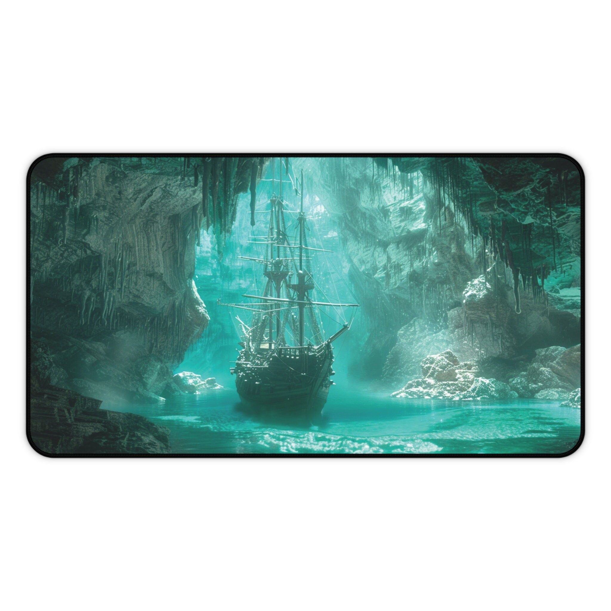 Pirate Ship Mouse Pad, Nautical Decor, Gaming Desk Mat, XL - Etsy