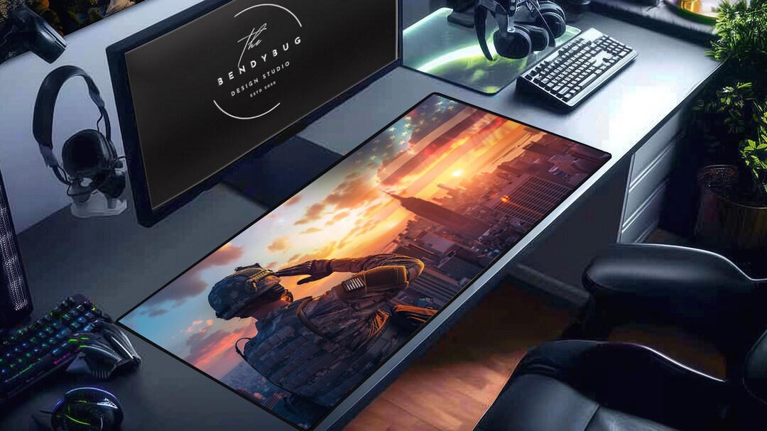 Inspiring Gaming Mouse Pad Perfect Gift for Veterans! US Army, USMC ...