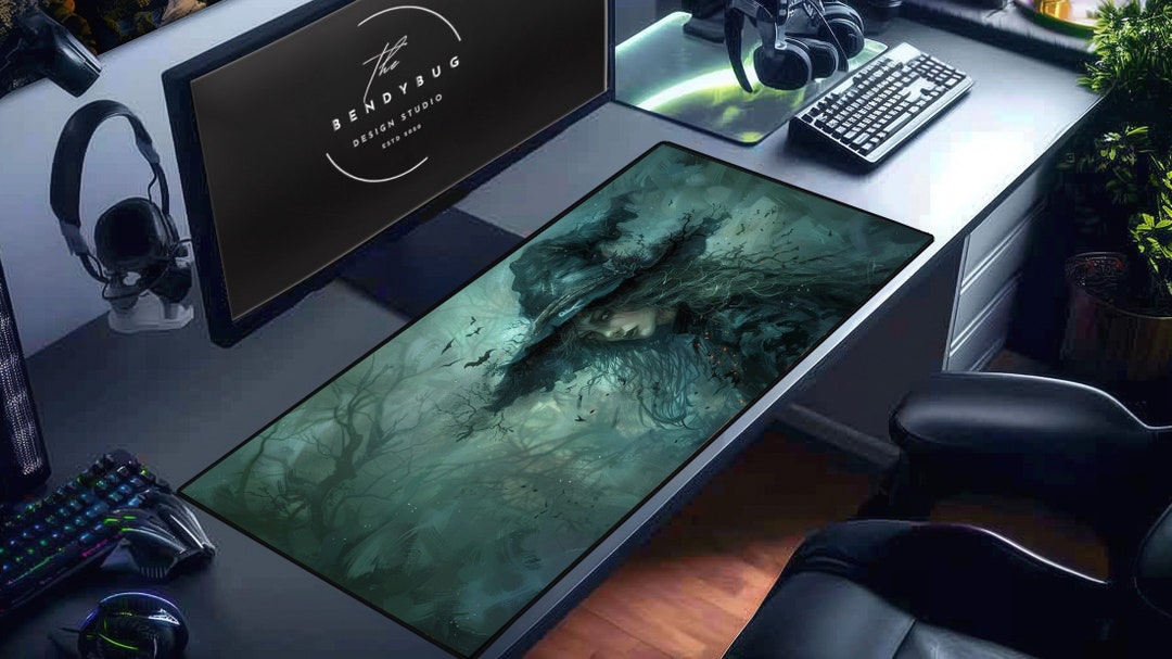 Witchy Mouse Pad, Gothic Desk Mat, Supernatural Merch, Quirky Room ...