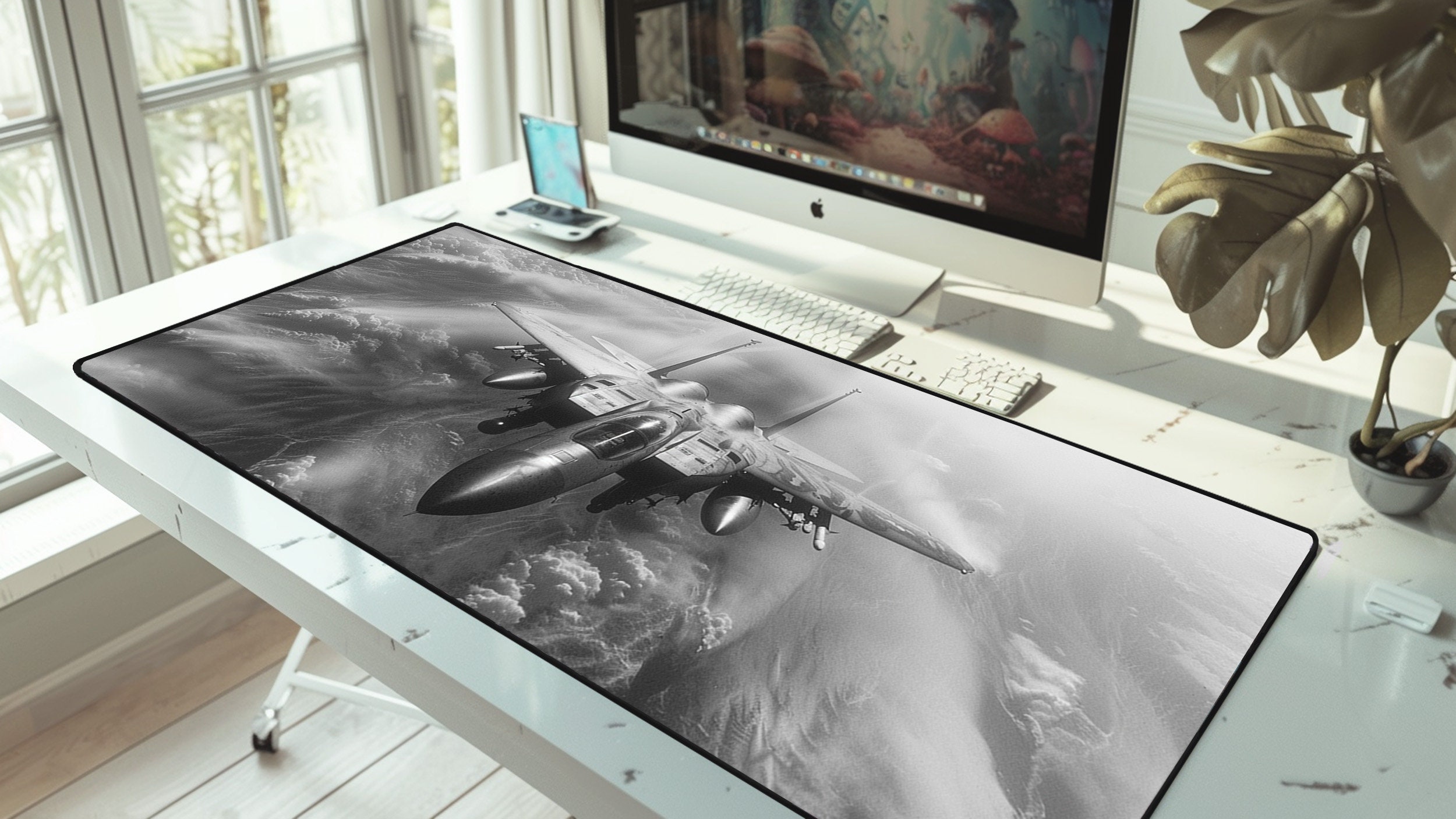 Awesome Fighter Jet Desk Mat, Gaming Mouse Pad, XL Mouse Pad, Air Force ...