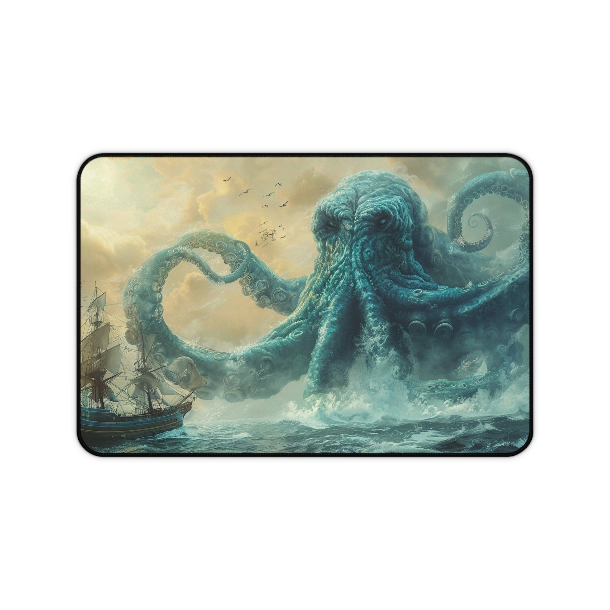 Magical Kraken, Mouse Pad, Fantasy Decor, Cute Desk Mat, Gaming Mouse ...