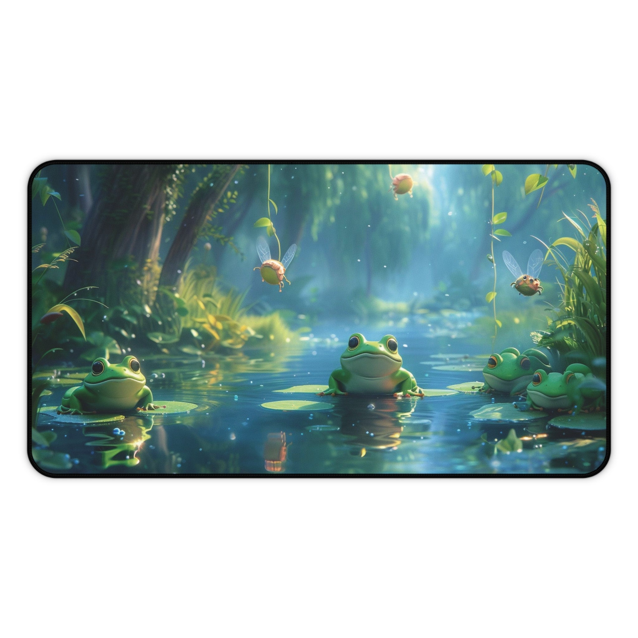 Fun Kawaii Frog Mouse Pad, Large Desk Mat, Cute Mouse Pad - Etsy