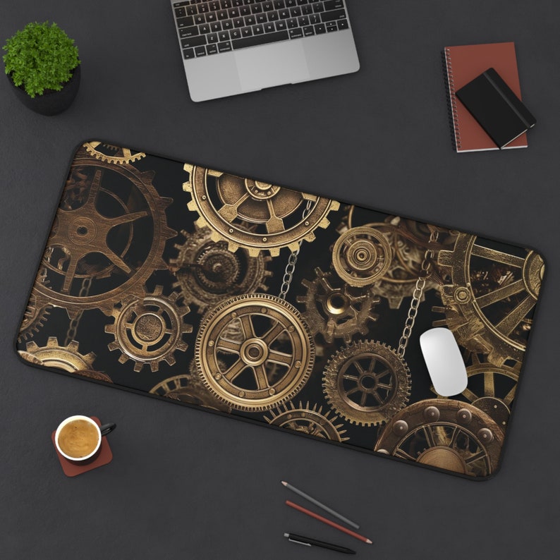 Amazing Steampunk Desk Mat, Steampunk Mouse Pad, Victorian Fantasy ...
