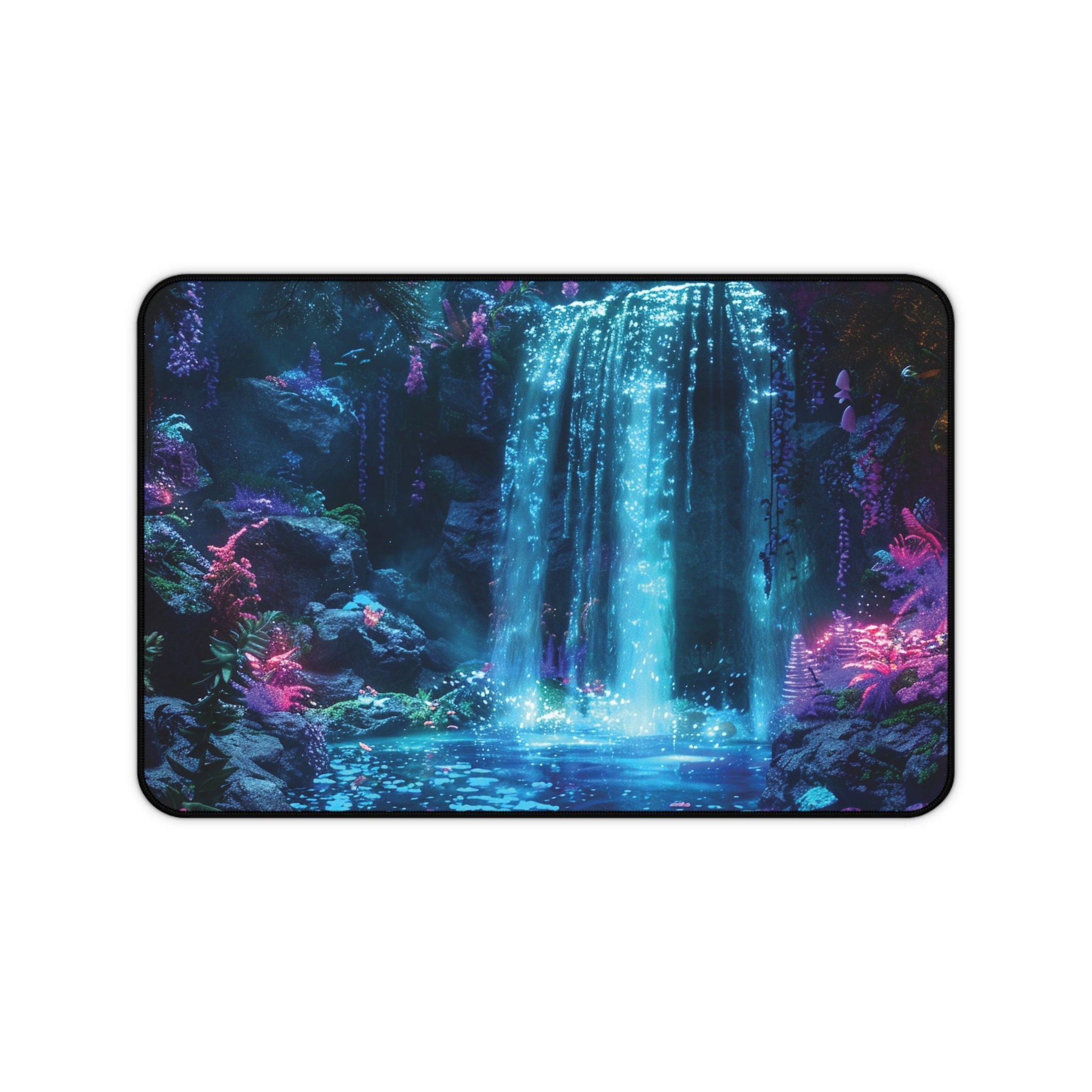 Enchanted Forest Mouse Pad, Neon Desk Mat, Fantasy Desk Mat, XL Gaming ...