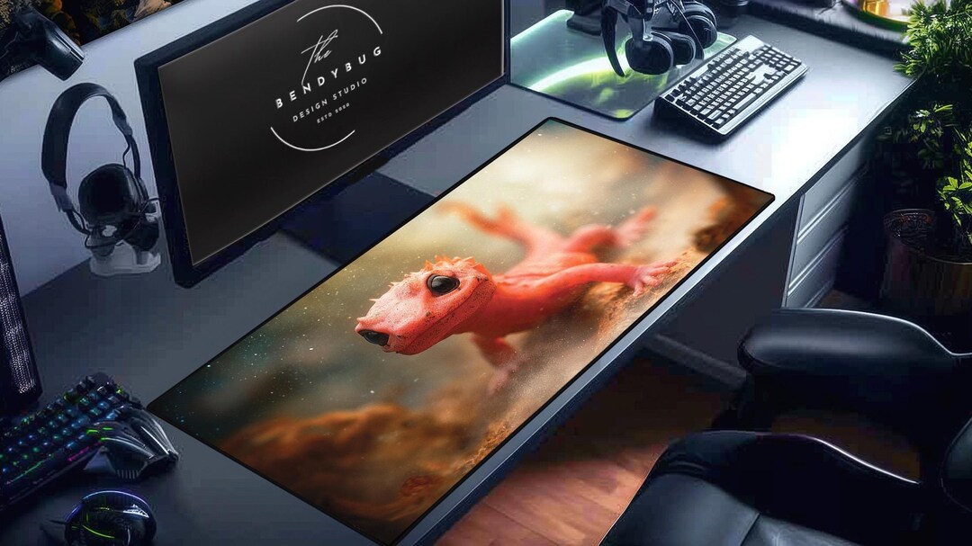 Cute Salamander Desk Mat, Teen Desk Mat, Ocean Inspired Style, Unique ...