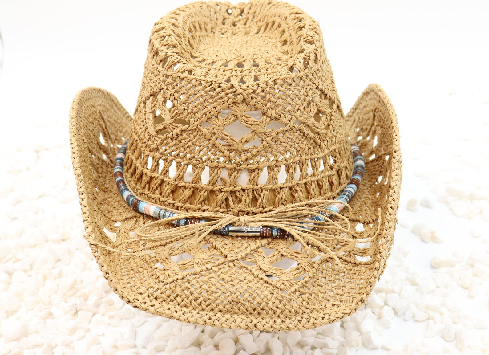 Cowboy Hat Urban Cowboy Feather Themed Turquoise Cowboy Hat - Etsy