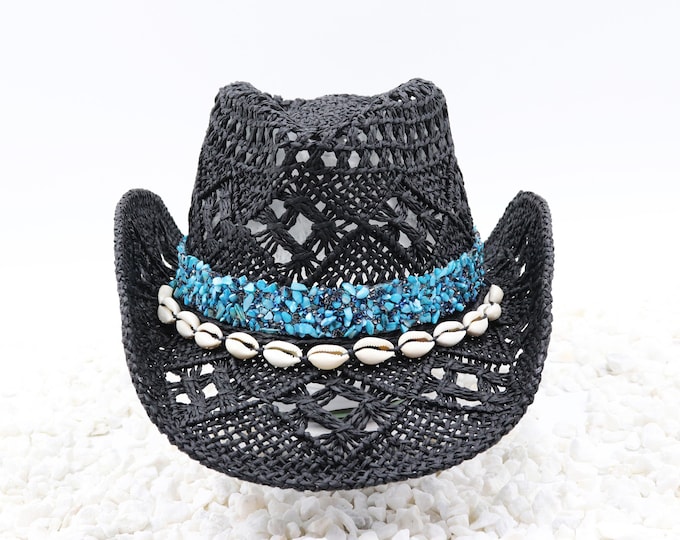Deep Blue Sea Natural Navy Cowboy Hat Stones of Dark Blue & Rhinestones ...