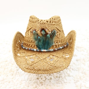 Cowboy Hat Urban Cowboy Feather Themed Turquoise Cowboy Hat Teal ...