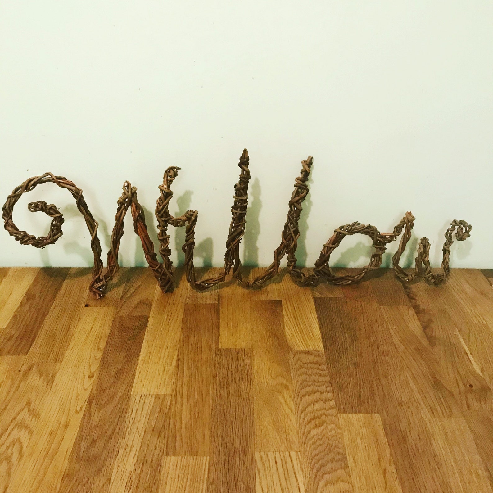 Name plaque personalised names Willow word art wire frame - Etsy.de