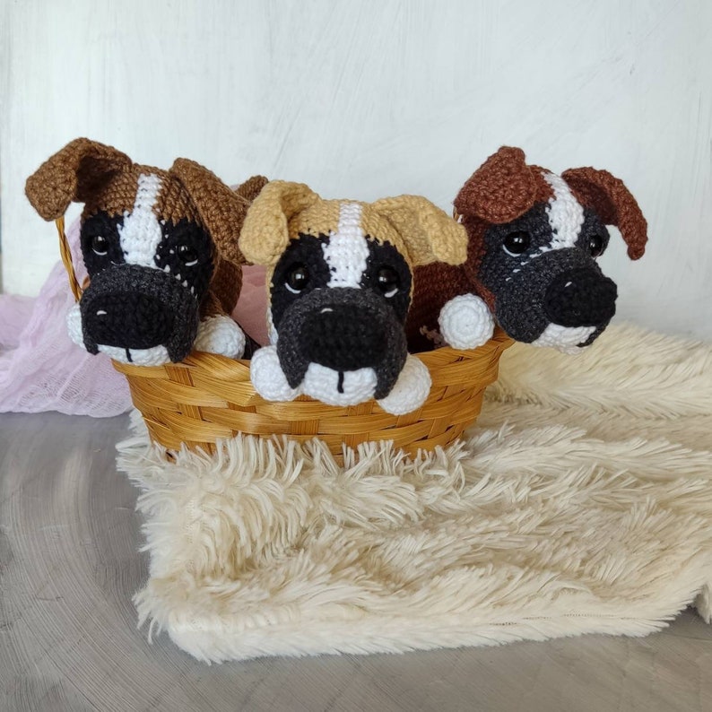 Crochet Boxer Dog Pattern Amigurumi Dog Pattern Boxer - Etsy