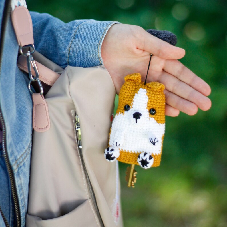 Crochet Key Cover Pattern Dog Key Holder Pattern Corgi Dog - Etsy