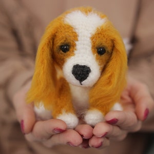 Spaniel Puppy Crochet Dog Pattern, Cavalier King Spaniel Amigurumi Dog ...