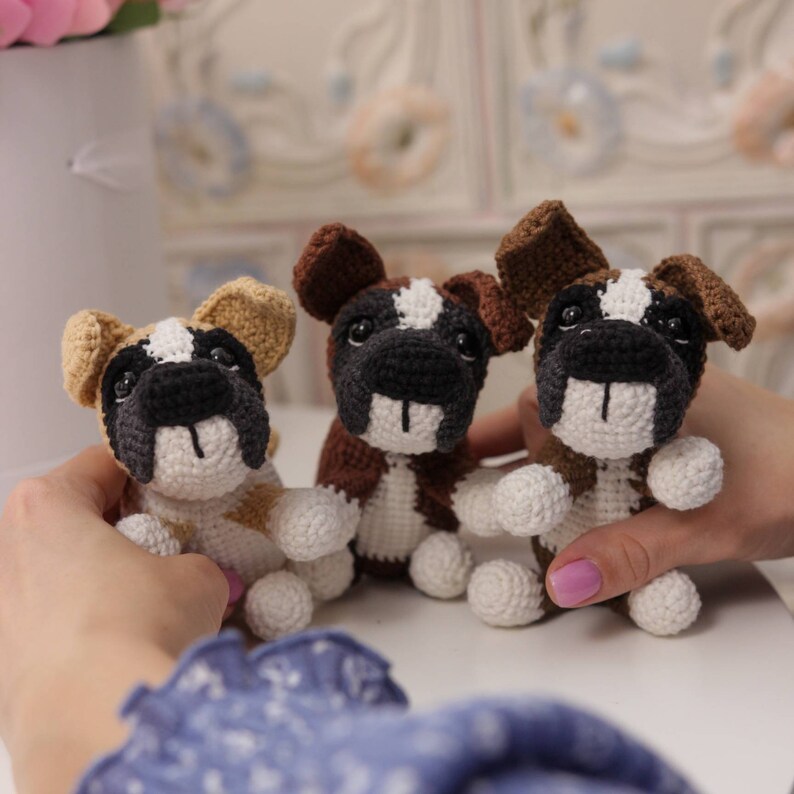 Crochet Boxer Dog Pattern Amigurumi Dog Pattern Boxer - Etsy