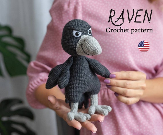 The Raven Crochet Halloween Pattern CROW Crochet PDF Pattern - Etsy