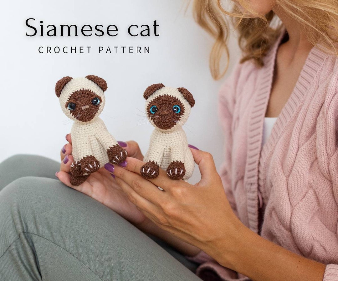 Siamese Cat Crochet Pattern Amigurumi Cat Pattern Crochet - Etsy